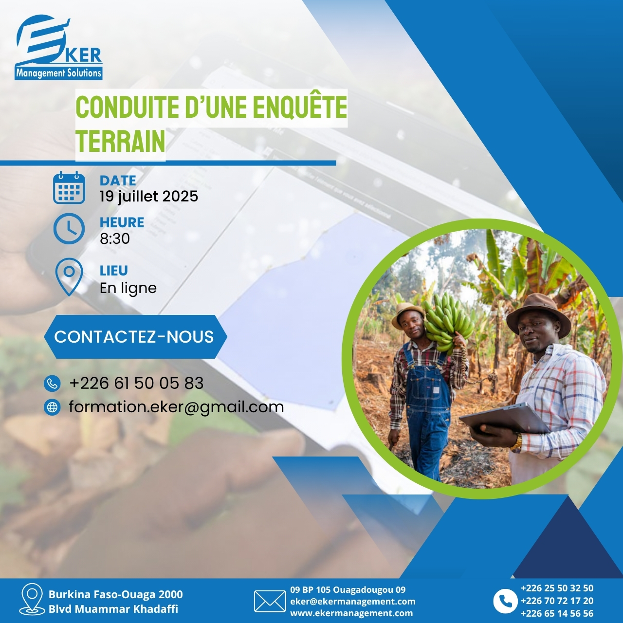 CONDUITE D’UNE ENQUÊTE TERRAIN - EKER Management Solutions